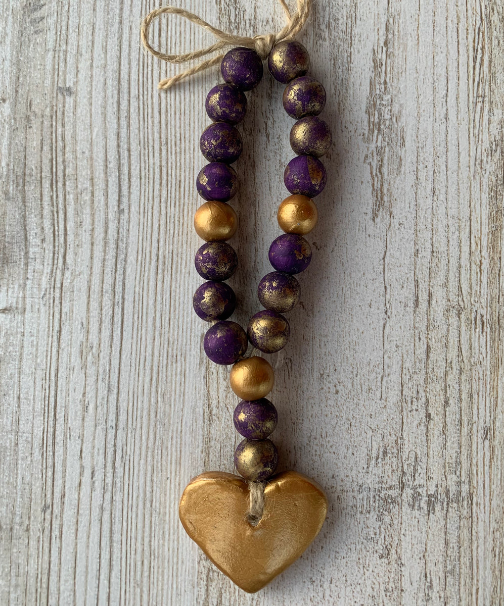 Blessing Beads (Purple) with Heart – J.Charlene Designs LLC